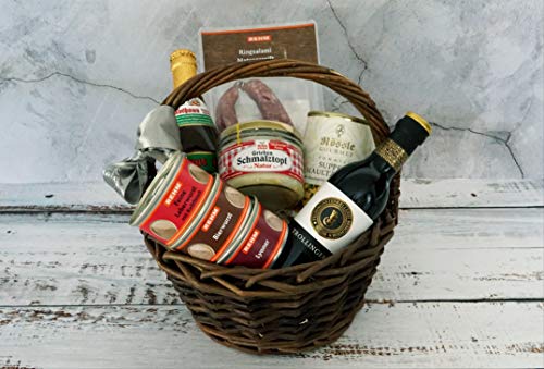 Fresskorb herzhaft rustikal | deftiger schwäbischer Geschenkkorb ...