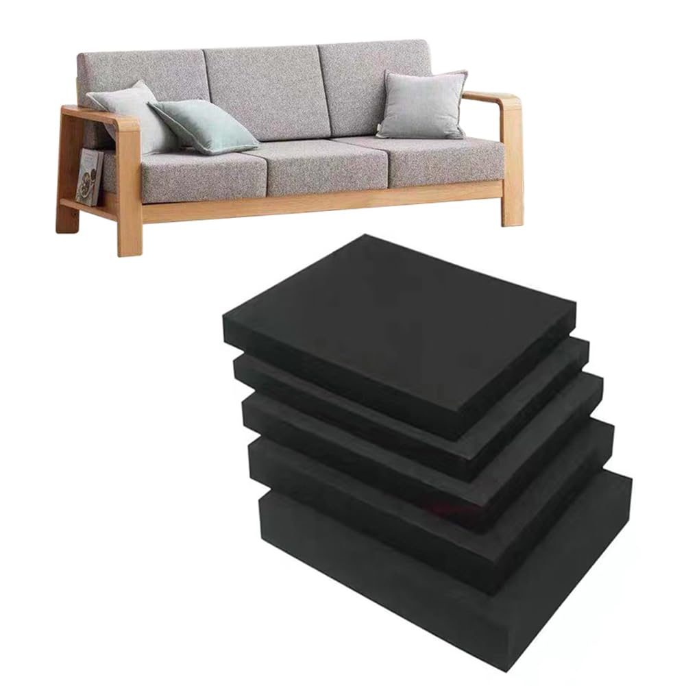 Black Square High Density Foam Padding Sheet,1"/2"/3"/4"/5"/6" Thick ...