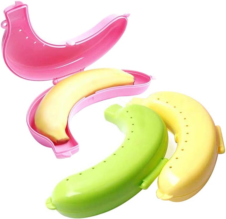 REKYO 3pcs Plastic Banana Guard Protector Case Banana Case Lunch Box ...