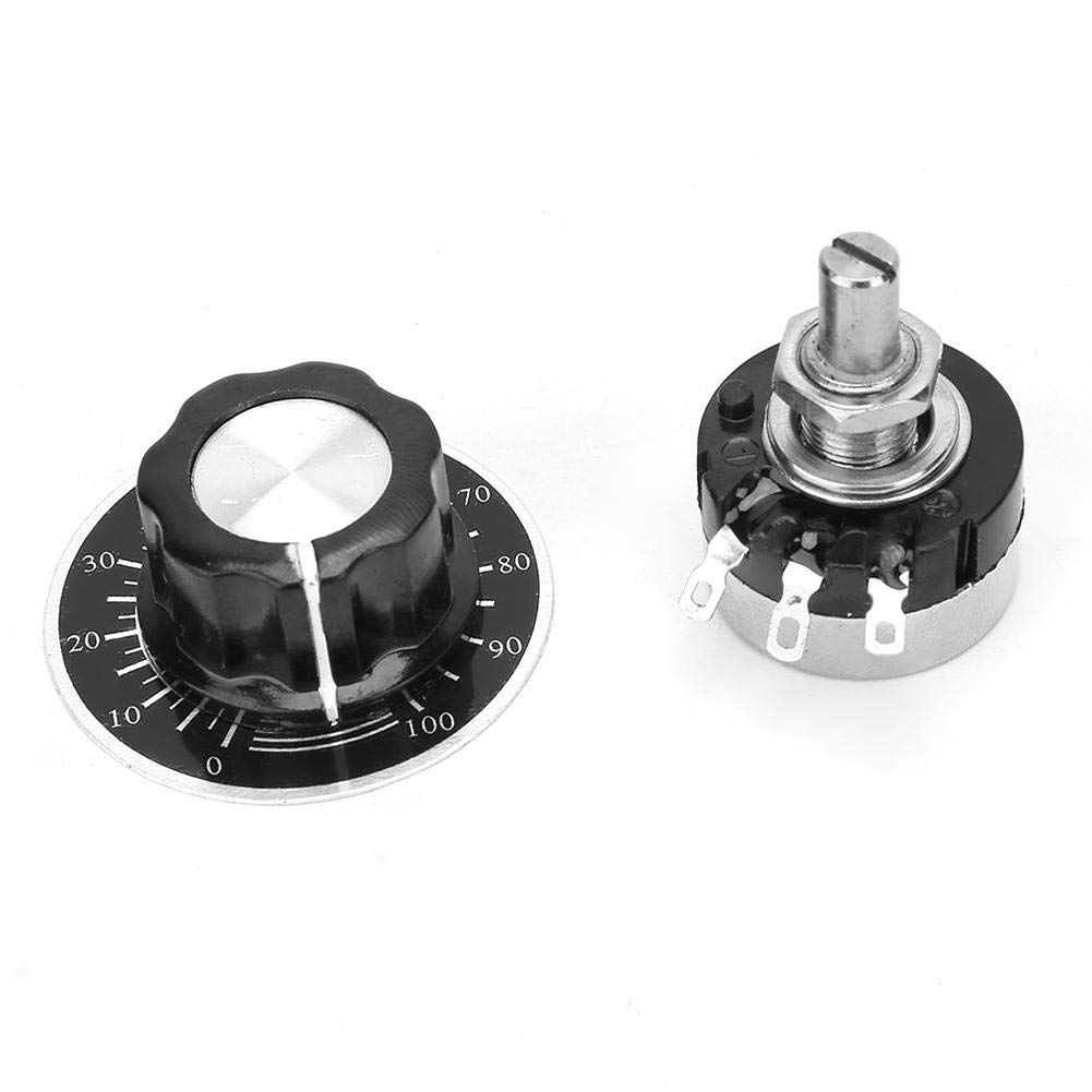 Single Turn Carbon Film Potentiometer Knob Scale Set 100K Rotary Taper ...