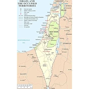 Amazon.com: Gifts Delight Laminated 19x31 Poster Israel and Occupied ...