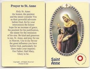 Amazon.com: Saint Anne Prayer Card With Relic: Everything Else
