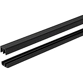 Amazon.com: 4 Ft. Long Black Plastic Sliding Door Track Set for 1/4 ...