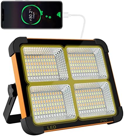 سعر مصباح محمول 336 LED يعمل بالطاقة الشمسية 100 وات ببطارية 16500 مللي امبير في الساعة وسطوع ...