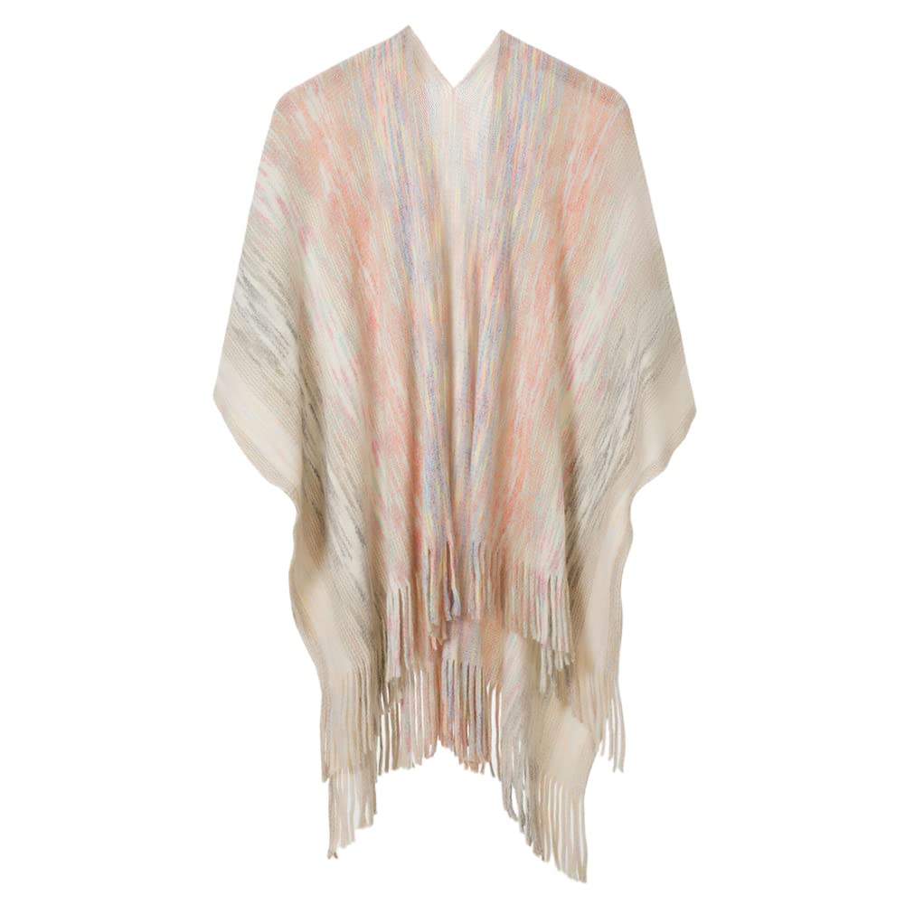 BOCOSO Women's Knit Shawl Wraps, Knitted Poncho Cape Open Front ...