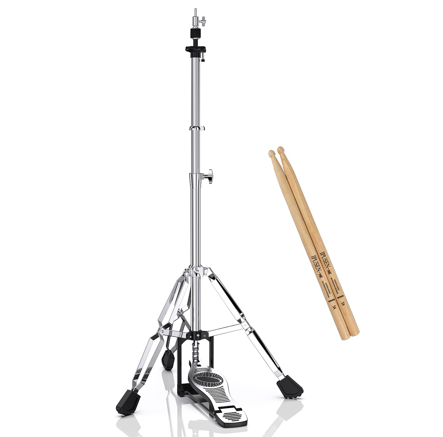 KIMSOFUNNY Hi Hat Stand, Upgraded Double Braced 3-Leg Adjustable Hi-Hat ...