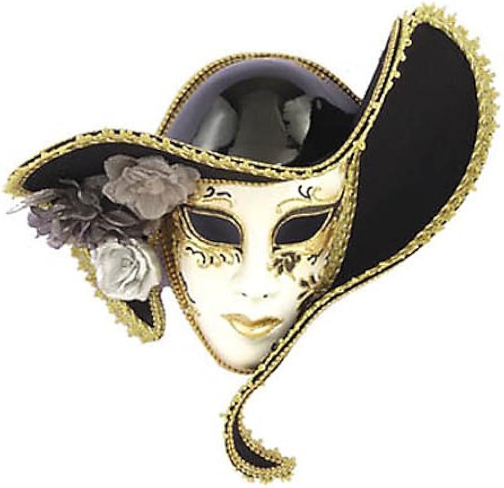 Amazon.com: Mardi Gras Masquerade Venetian Hat Mask: Clothing