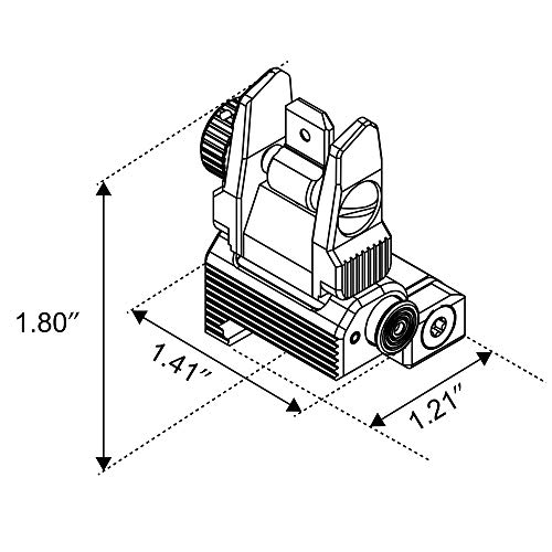 UTG ACCU-SYNC Spring Loaded Flip-up Rear Sight on Galleon Philippines