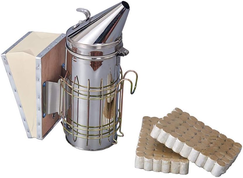 Bee Hive Smoker Stainless Steel with Heat Shield Beekeeping Equipment, 2 Pack of Bee Smoker ...