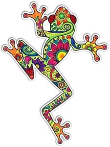 Amazon.com: Tree Frog Sticker Colorful Decal by Megan J Designs ...