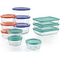 Amazon.com: Pyrex Simply Store 24-Pc Glass Food Storage Container Set ...