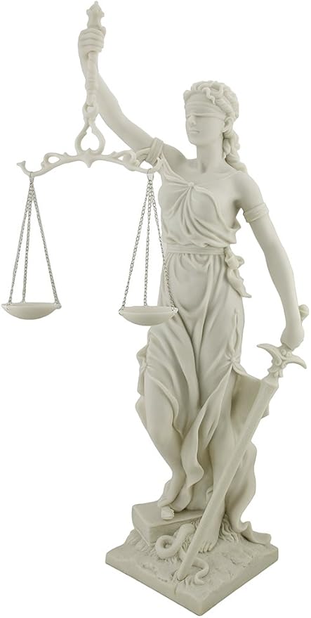Amazon.com: Large Lady Justice Roman Goddess Justitia Themis Statue ...