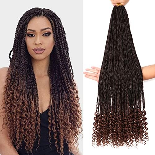 6 Packs Goddess Box Braids Crochet Hair 30 Inch Crochet Braids with ...