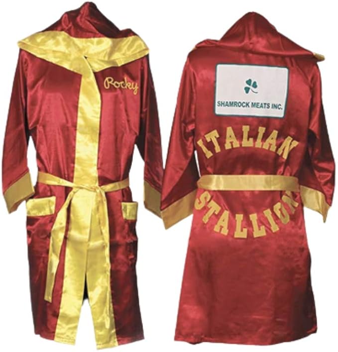 Amazon.com: Rocky Balbo RED Movie Italian Stallion Boxing Robe: Clothing