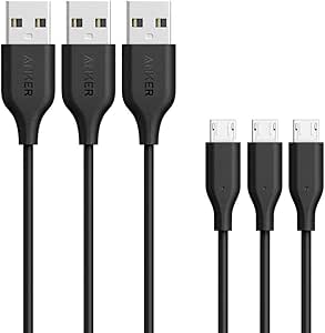 Amazon.com: Anker [3-Pack] Powerline Micro USB (3ft) - Charging Cable ...