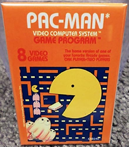 Pac Man Atari 2600 Vintage Game Box 2 x 3 Refrigerator Locker MAGNET ...