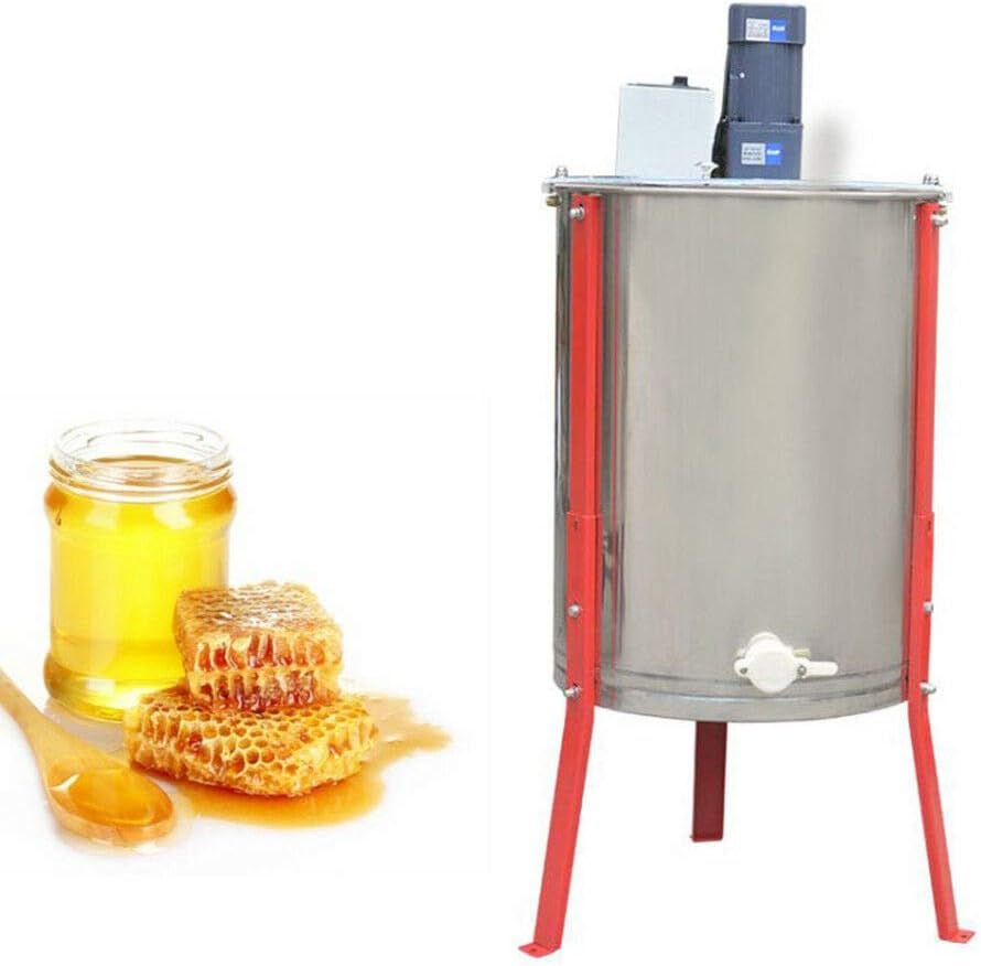 RANZIX Honigschleuder Elektrisch 4-Waben Lebensmittelechter Edelstahl ...