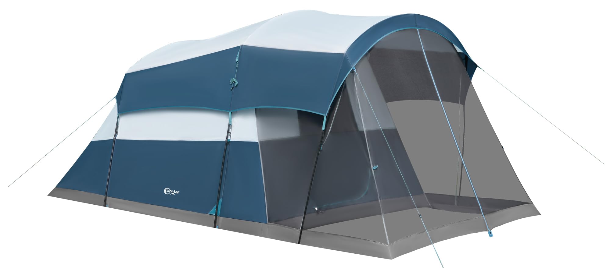 Portal 6 Person Family Camping Tents with Screen Porch, Weater ...