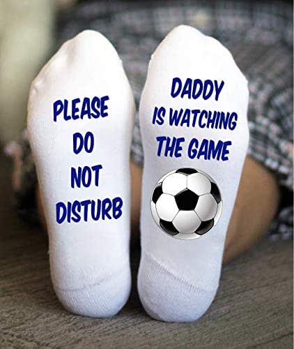 Amazon.com: Soccer Socks For Men's Football Christmas Funny Sayings ...