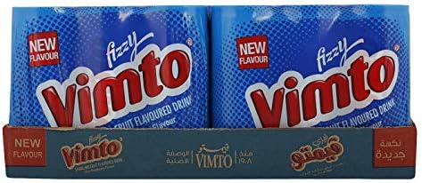 Vimto Fizzy Blue Raspberry Fruit Flavoured Sparkling Drink 250ml Can x ...