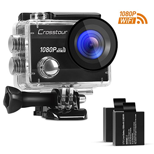 Crosstour Action Camera 1080P Full HD Wi-Fi 12MP Waterproof Cam 2" LCD ...