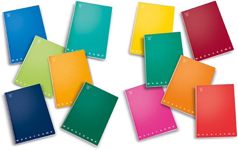 Pigna 02217780C A5 Monochrome Notebooks, Assorted Colours, Pack of 10 ...