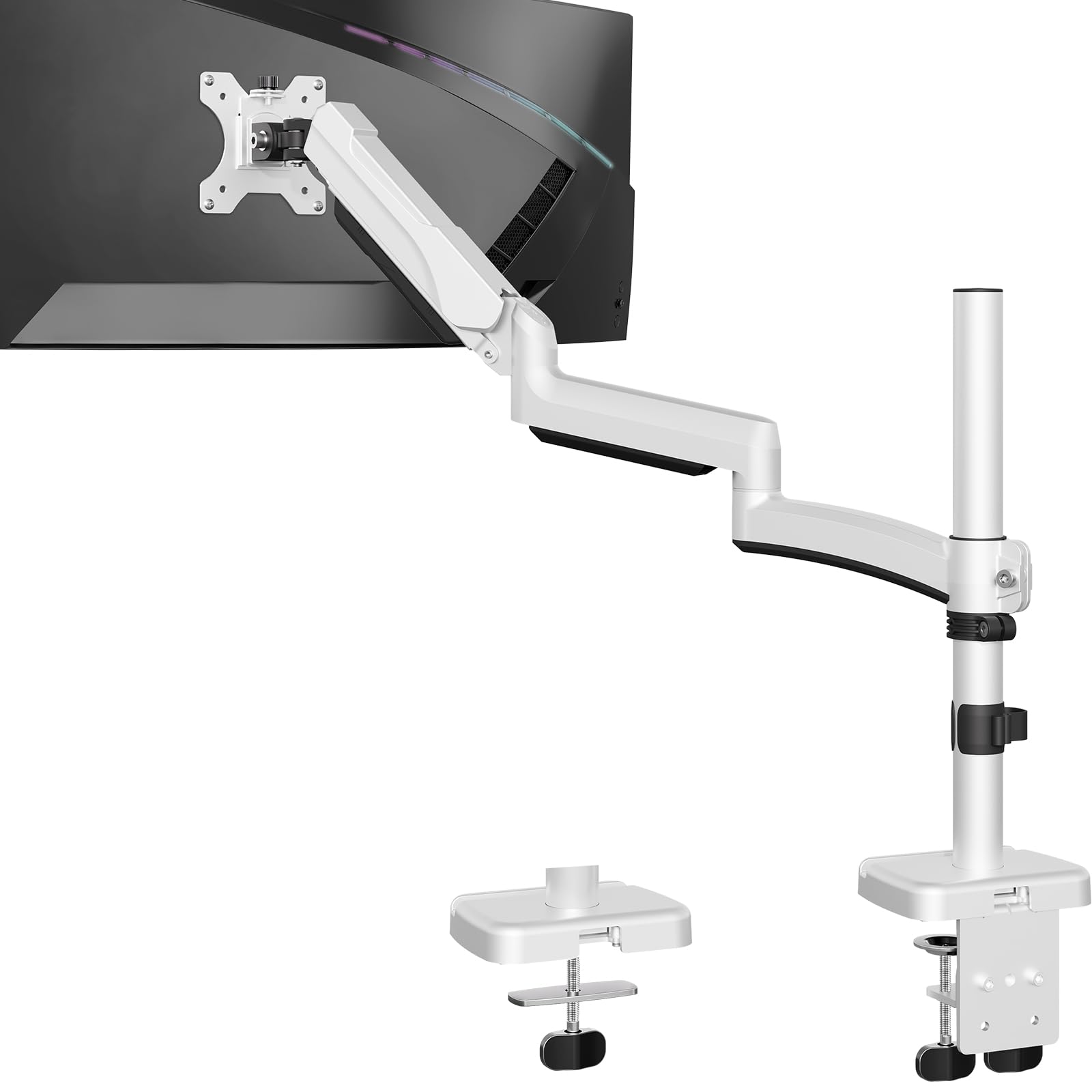 MOUNTUP 27inch Extra Long Monitor Arm, Single Desk Mount for 22-32 inch ...