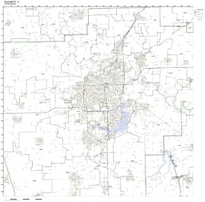 Springfield, IL ZIP Code Map Laminated : Amazon.ca: Office Products