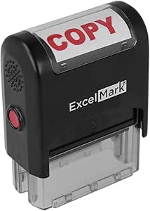 Amazon.com : ExcelMark Copy Self Inking Rubber Stamp - Red Ink : Office Products