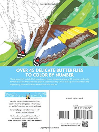 Creative Haven Butterflies Color by Number Coloring Book - Want It All