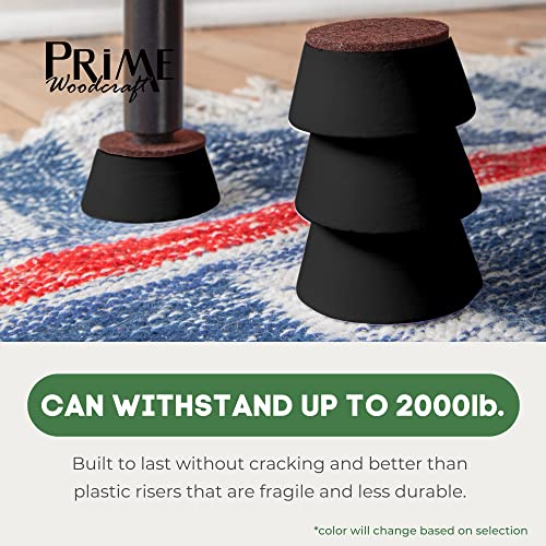 Prime Woodcraft Walnut Wood Furniture Risers - 1 Inch Height, 4 Risers ...