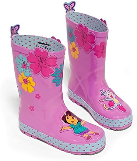 Nickelodeon Kidorable Dora The Explorer Purple Rubber Rain Boots w ...