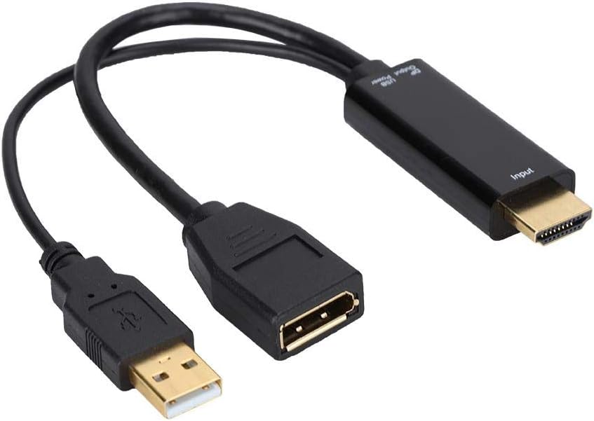 Adaptateur HDMI vers DisplayPort Cable 4K,Câble Convertisseur HDMI ver ...