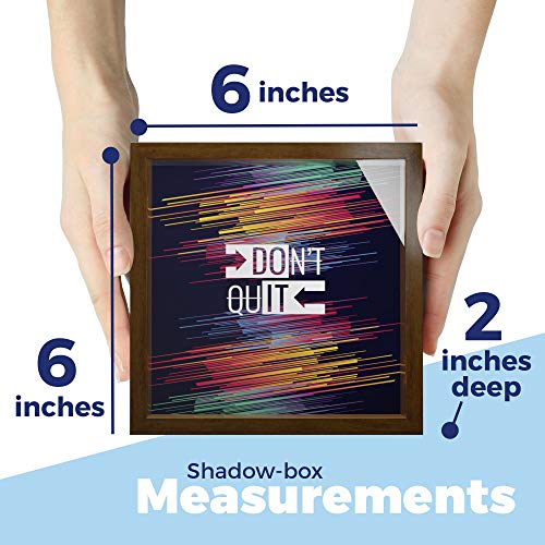 Motivational Quotes Wall Decor | Shadow Box with Glass Front ...