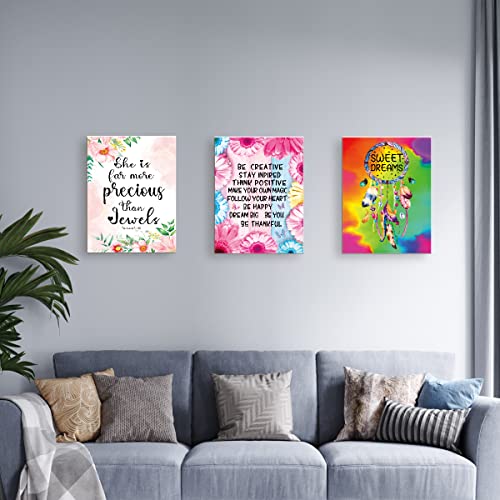 LISTNGBO Inspirational Quote Canvas Wall Art,Be Creative Stay Inpired ...