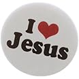 Amazon.com: A&T Designs Unisex - I Love Jesus 1.25" Pinback Button Pin ...