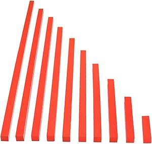 Amazon.com: Danni Montessori Children Wood Math Toys Red Rods Length 5 ...