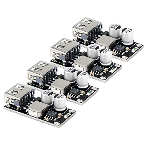 USB Buck Converter, DROK 4pcs DC-DC Step Down Module 6-32V 12V 24V to 5V QC 3.0 Charging Module ...