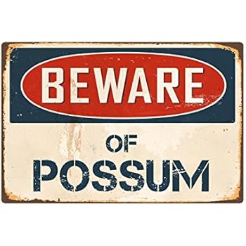 Amazon.com : Possum Crossing Sign Zone Xing | Indoor/Outdoor | 12" Tall ...
