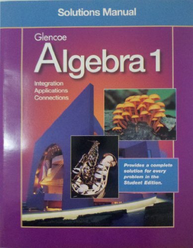 Alegbra 1 Complete Solutions Manual: GLENCOE: 9780028248691: Amazon.com ...