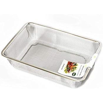 Amazon.com: Stainless Steel Square Fine Mesh Colander Strainer Sifter ...