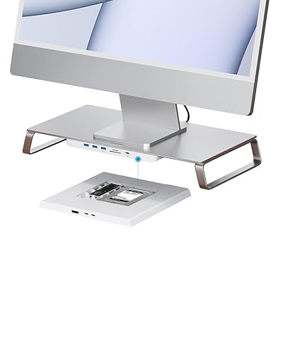 Hagibis USB-C Hub & Dual Hard Drive Enclosure & Monitor Stand Riser for ...