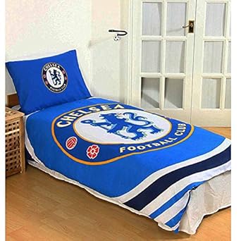 Official Chelsea FC Single Duvet Cover Set With Pillowcase (Reversible ...