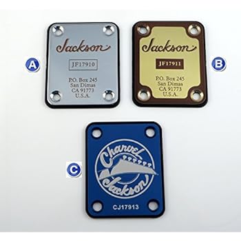 Amazon.com: Jackson Guitar Tribute Neck Plate - Choose Design and Color ...