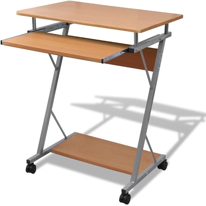 vidaXL Computertisch Schreibtisch Bürotisch Computerwagen PC-Tisch ...