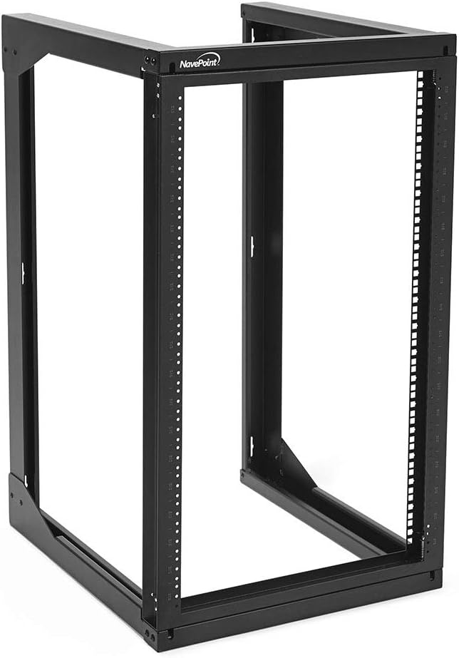 Amazon.com: NavePoint 18U Wall Mount Open Frame Network Rack, Swing Out Hinged Gate,18 Inch ...