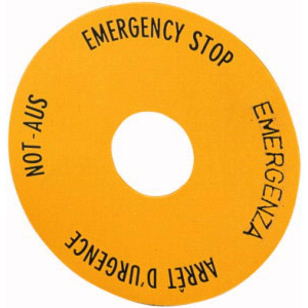 Eaton 058873 Sign, Emergency Stop, Yellow: Amazon.co.uk: Business ...