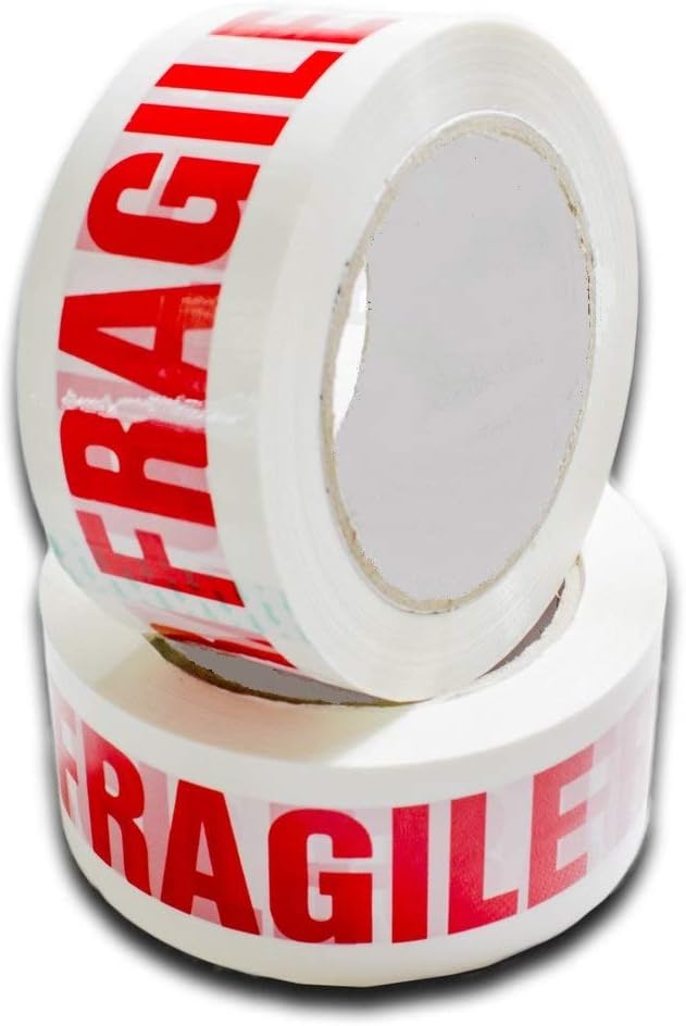 Sabco – 3 Rolls of Fragile Packaging Tape for Parcels and Boxes. Heavy ...