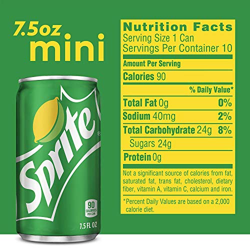 Sprite Lemon-Lime Natural-Flavored Soda Mini Cans Soft Drink - 30 Pack ...