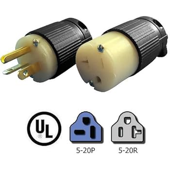 Iron Box NEMA 5-20 Plug and Connector Set for 20A, 125V, UL Listed, IBX ...